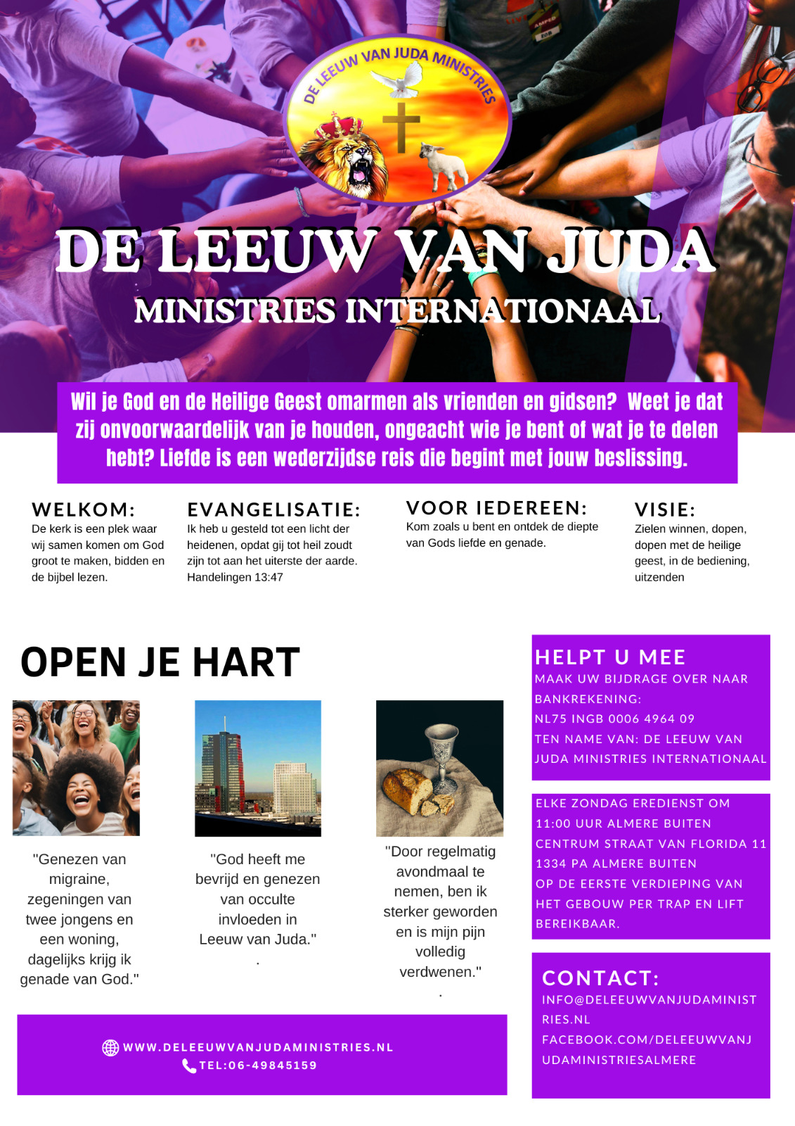 De Leeuw van Juda ministries - Over ons